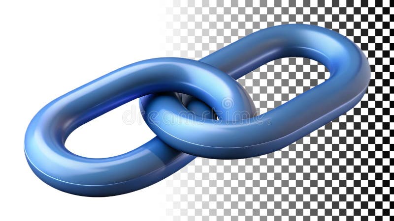 Interlocking Blue Chain Links, Connection and Unity Symbol Png ...