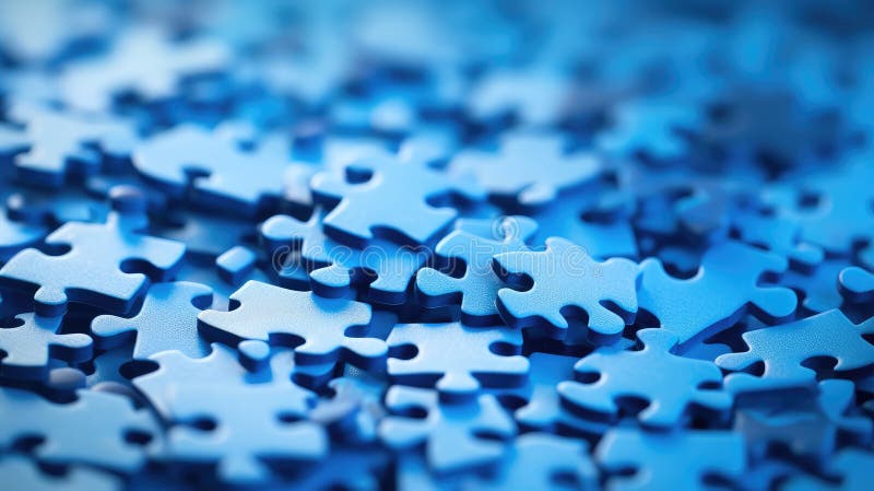 Interlocking blue puzzle stock illustration. Illustration of background ...