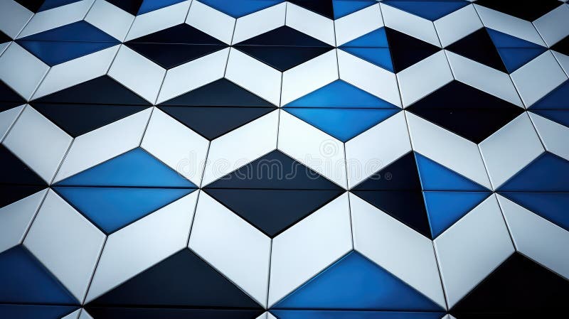 Interlocking Blue White and Black Stock Illustration - Illustration of ...