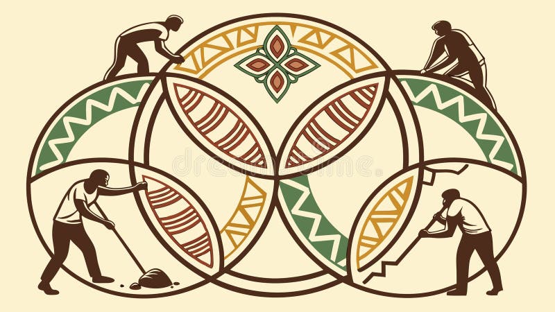 Interlocking Celtic Knot with Human Figures, Community Harmony, Vector ...