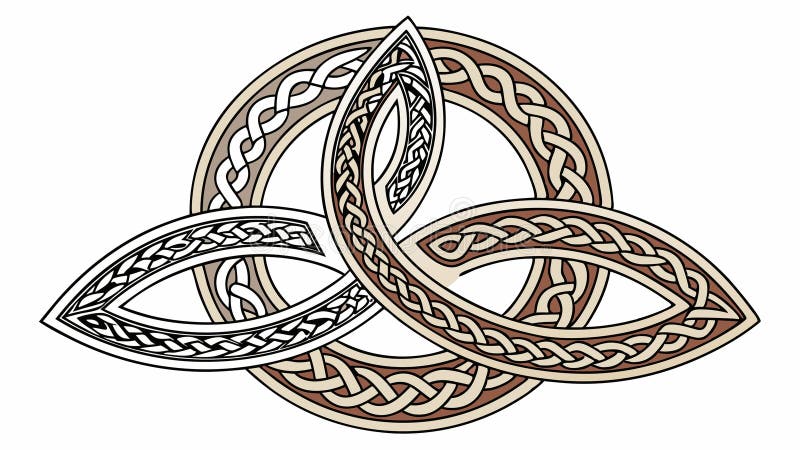 Interlocking Celtic Knot Trio, Traditional Symbol Vector Graphic ...