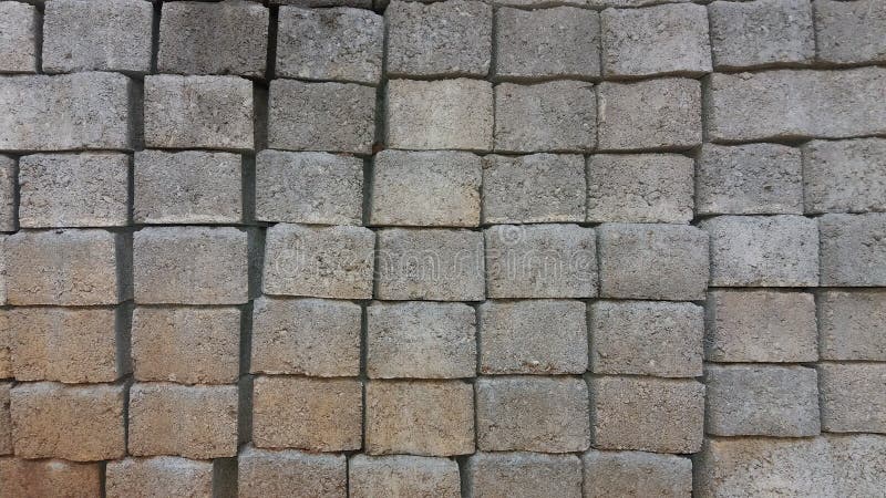 Interlocking Cement Bricks Texture Stock Image - Image of located ...