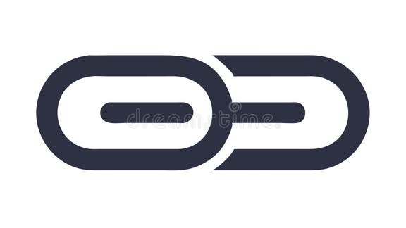 Interlocking Chain Link Icon, Representing Strong Connection, Vector ...