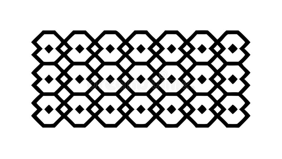 Interlocking Chain Pattern Icon, Strength, Connection Security, Vector ...