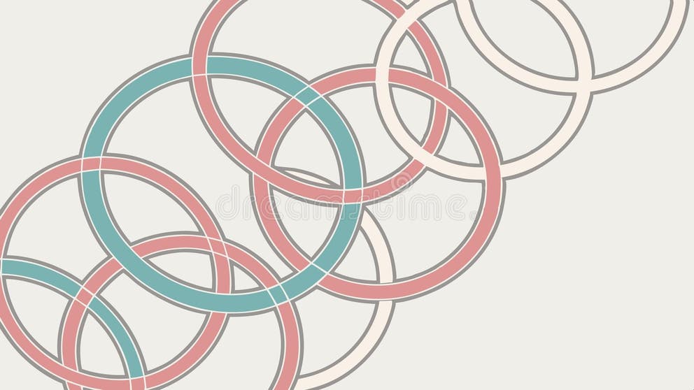 Interlocking Circles Abstract, Geometric Pattern and Modern Background ...