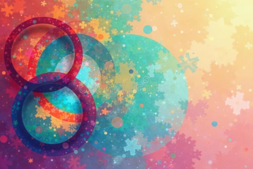 Interlocking Circles Create a Rhythmic Visual Flow , Clean, Rings ...