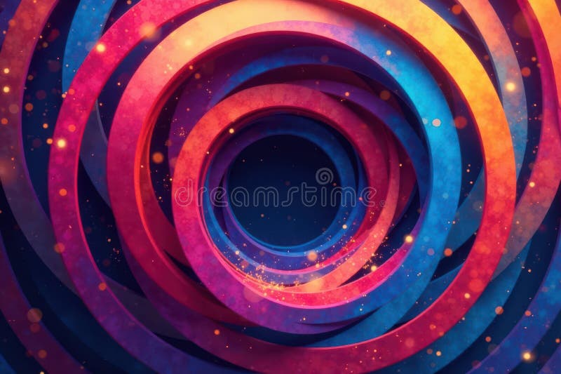 Interlocking Circles Create a Rhythmic Visual Flow , Design, Monochrome ...