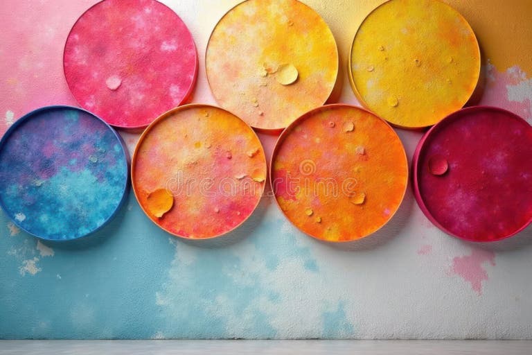 Interlocking Circles Create Visual Rhythm on Wall, Decoration, Neat ...