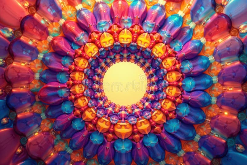 Interlocking Circles Creating a Circular Pattern, Simple, Shape Stock ...