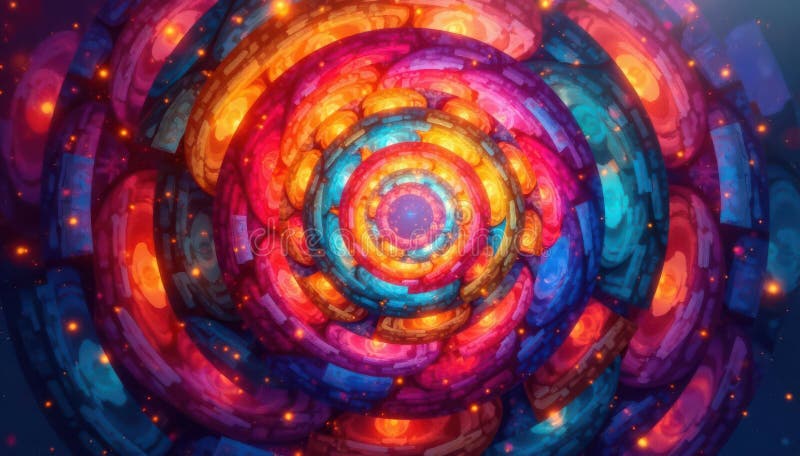 Interlocking Circles Creating a Complex Design, Decor, Background ...