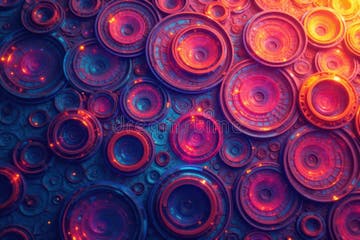 Interlocking Circles Creating a Seamless Texture, Seamless Texture ...