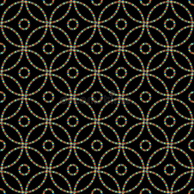 Seamless Black White Vector Caning Weave Pattern Stock Illustration ...