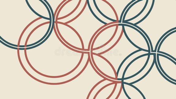 Interlocking Circles Pattern Abstract Geometric Seamless Background Vector Design Generative