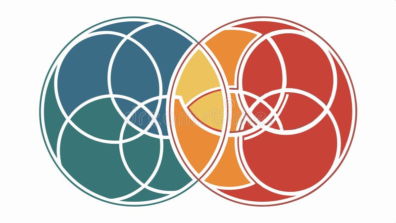 Interlocking Circles Pattern, Geometric Design, Abstract Background ...