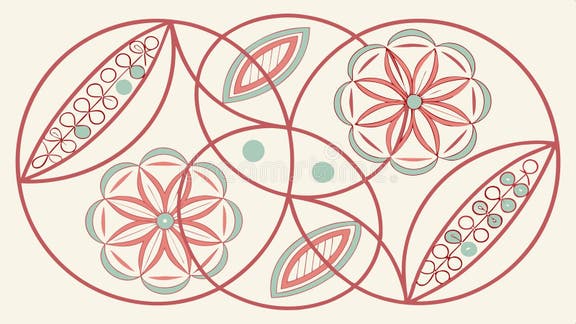 Interlocking Circles Pattern Geometric Design Abstract Pattern Circle Art Pattern Design