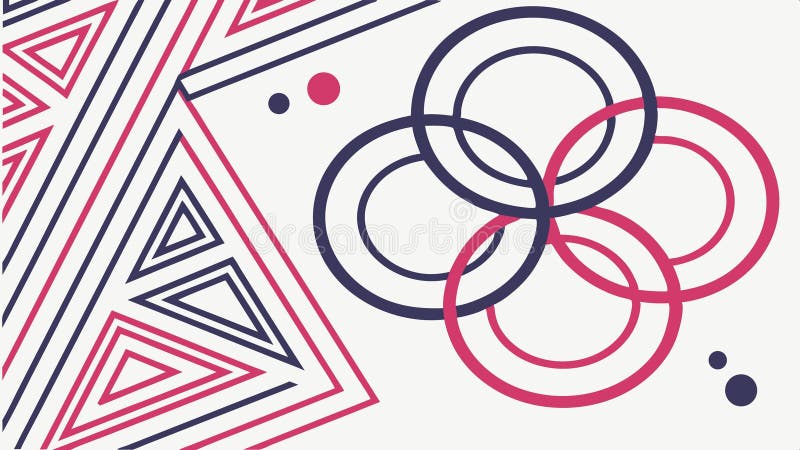 Interlocking Circles Pattern In Vector Art Design Element Geometric