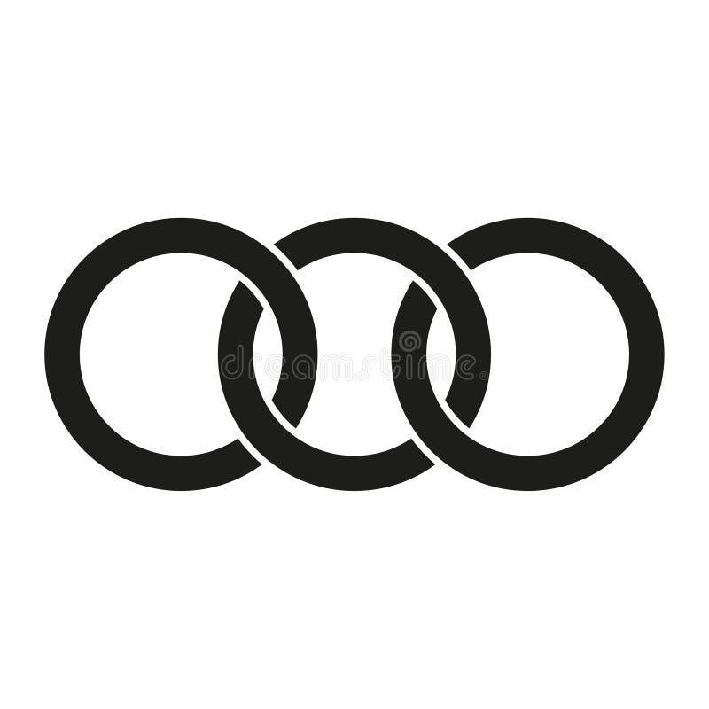 Interlocking Circles, Rings Contour. Circles, Rings Concept Icon ...
