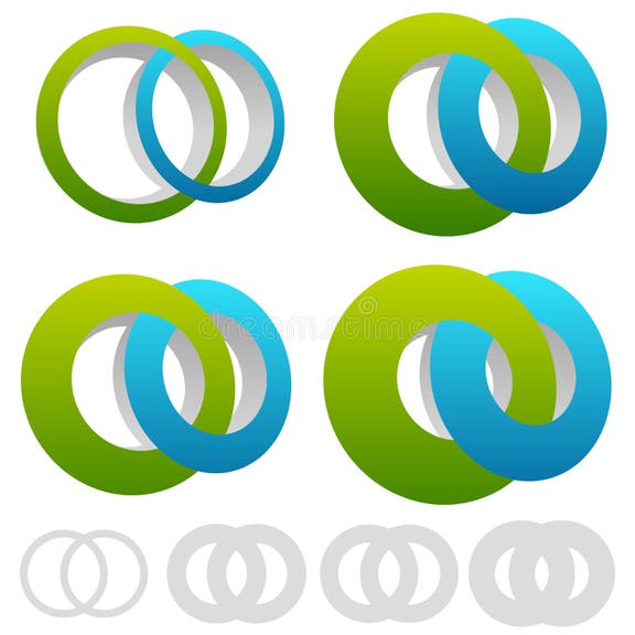 Interlocking Circles, Rings. Infinite Symbol or Logo with Differ Stock ...