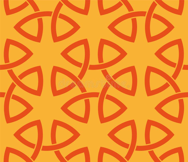 Interlocking Circles Seamless Pattern Abstract Textile Print Stock