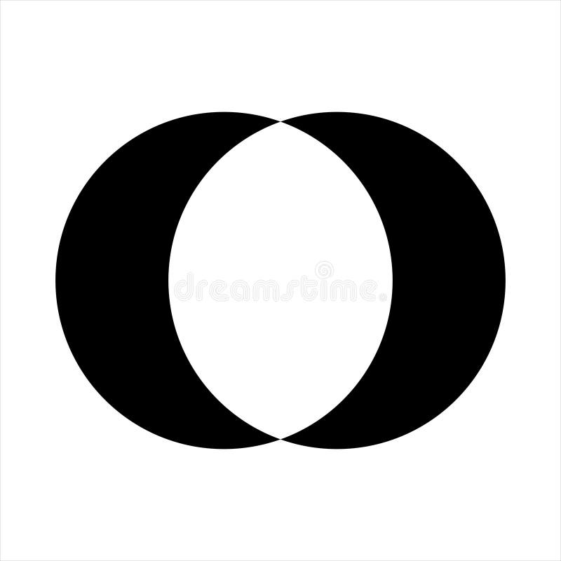 Interlocking Circles Vector Minimalist Modern Graphic Design ...