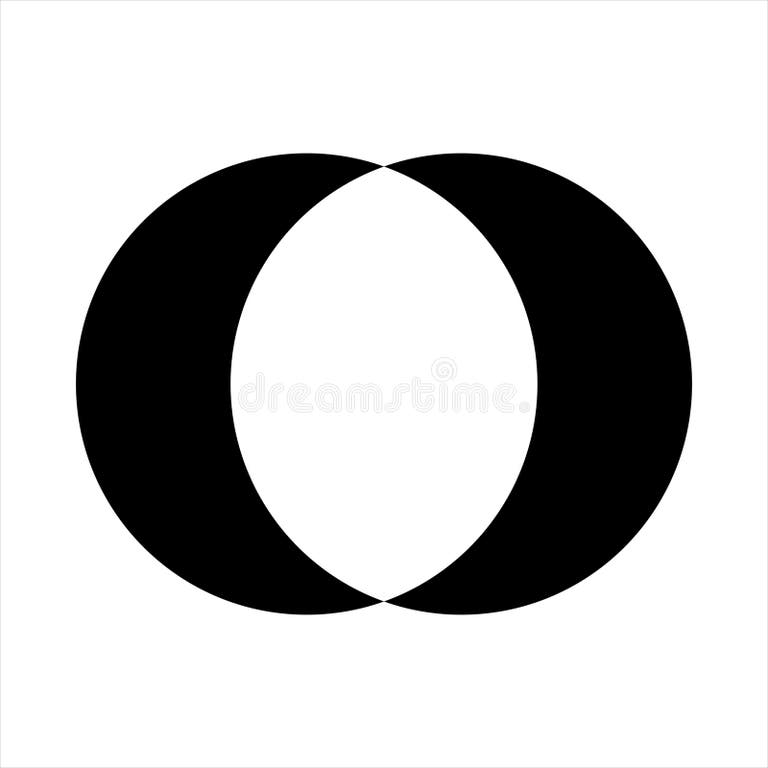 Interlocking Circles Vector Minimalist Modern Graphic Design ...