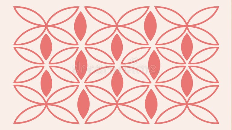 Interlocking Circular Pattern, Abstract Decorative Motif, Vector Design ...