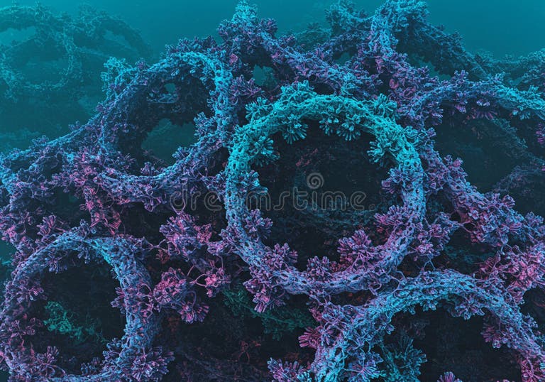 Interlocking Circular Structures Resembling Coral or Organic Formations ...