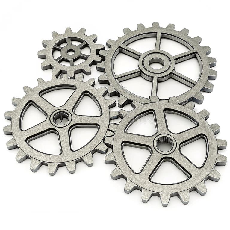 Interlocking Cogs Symbolizing Teamwork and Collaborationisolated on ...