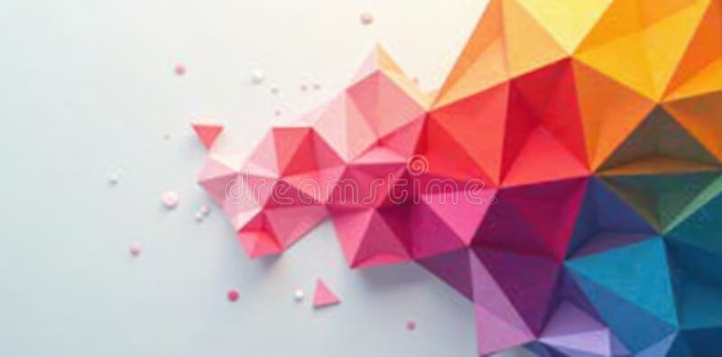 Interlocking Colored Polygons Creating a Balanced Composition, Artistic ...