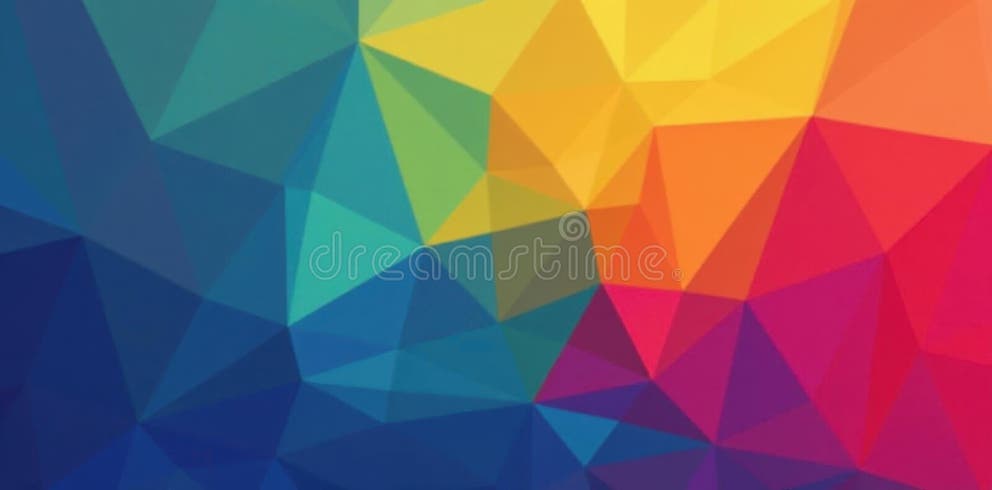Interlocking Colored Polygons Creating a Balanced Composition, Colorful ...