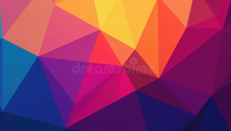 Interlocking Colored Polygons, Sharp Angles, Intense Hues , Vector ...