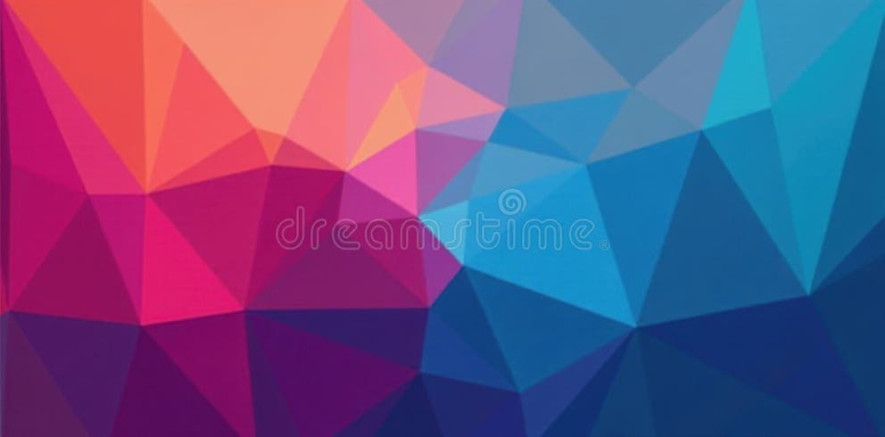 Interlocking Colorful Polygons, Sharp Angles, Smooth Gradients, Art ...