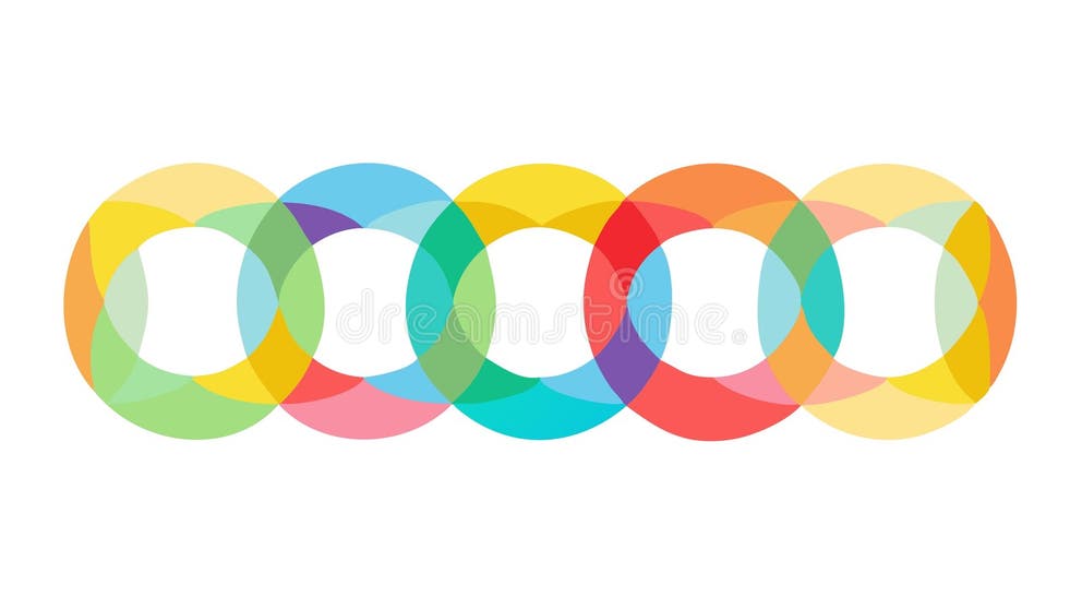 Interlocking Colorful Rings for Unity and Abstract Art, Vector Design ...