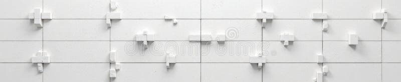 Interlocking Concrete Blocks, Light Grey and White Tones, Design, High ...
