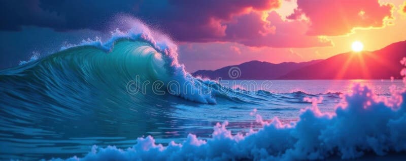 Interlocking, Continuous Wave Crests and Troughs, Modern, Background ...