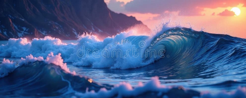 Interlocking, Continuous Wave Crests and Troughs, Subtle, Grey, Smooth ...