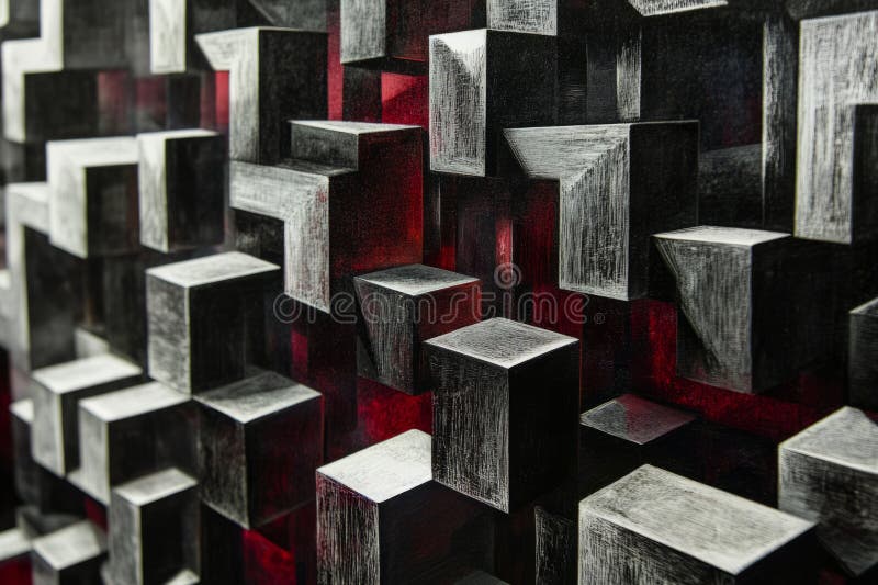 Interlocking 3D Cubes, Creating an Escher-inspired Optical Illusion in ...