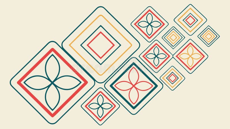 Interlocking Diamond Geometric Abstract Pattern, Vector Design ...