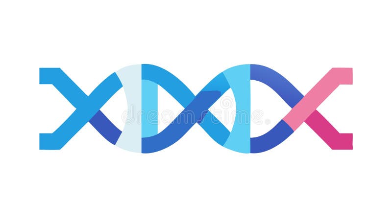Interlocking DNA Sequence X Icon Vector, Vector Design Generative AI ...