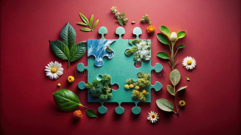 Interlocking Ecosystem a Juxtaposition of Aquatic and Terrestrial Flora ...