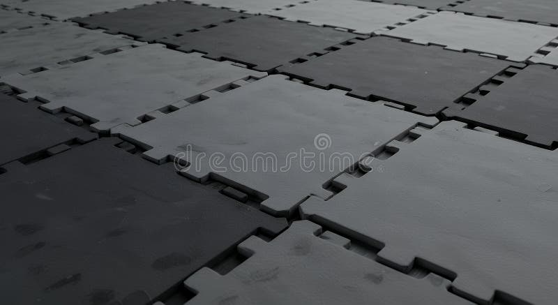 Interlocking Floor Tiles for Gym or Playroom, Dark Gray Pattern Stock ...