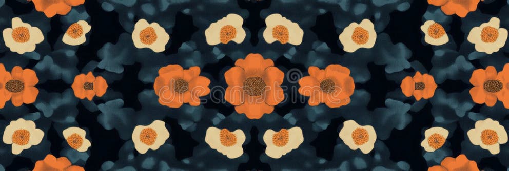 Interlocking Floral Shapes in a Seamless African Pattern for Creative ...