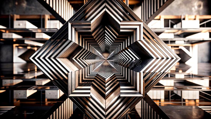 Interlocking Forms: a Geometric Abstraction in Black and White AI ...