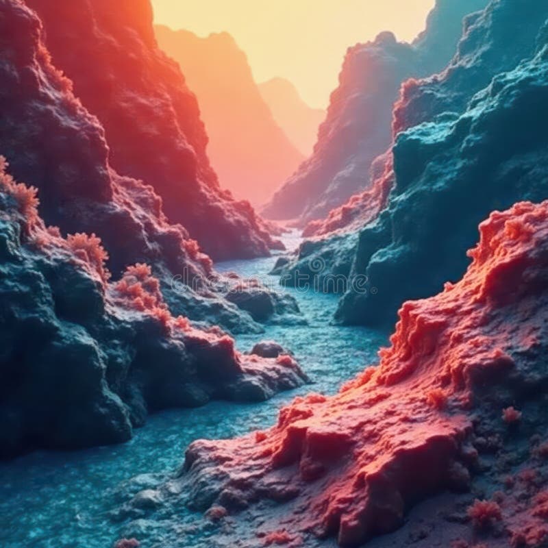 Interlocking Fragmented Forms, Muted Palette, Subtle Gradients, Surface ...