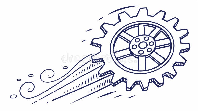 Interlocking Gear and Cogwheel, Mechanical and Engineering Icon Vector ...