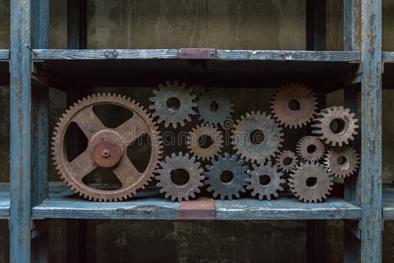 Interlocking gear wheels stock photo. Image of gear - 107787180