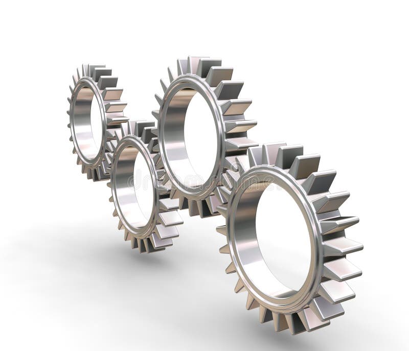 Interlocking gears stock illustration. Illustration of concept - 907754