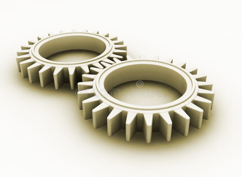Interlocking gears stock illustration. Illustration of industrial - 907737