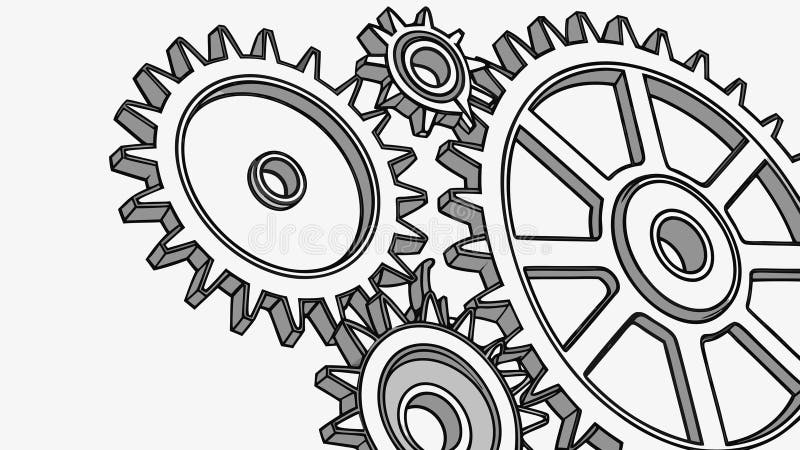 Several Interlocking Gears Stock Illustrations – 182 Several ...