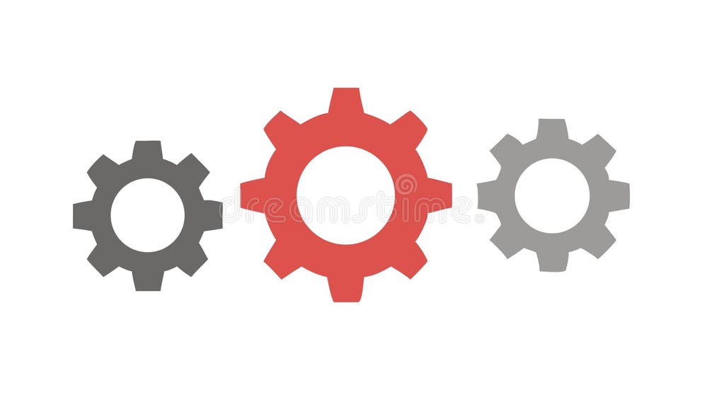 Interlocking Gears Cogwheel Process Icon, Vector Design Generative AI ...